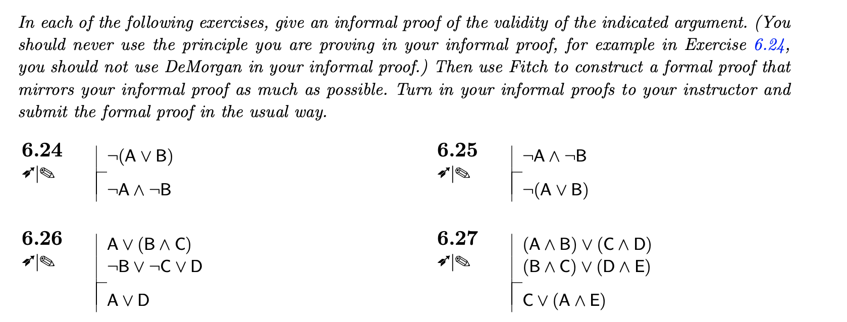 Solved In each of the following exercises, give an informal | Chegg.com