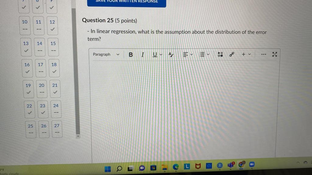 Solved - In linear regression, what is the assumption about | Chegg.com