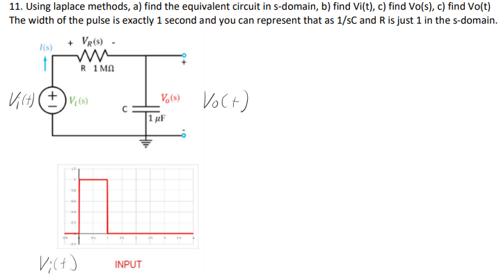 Solved 11. Using laplace methods, a) find the equivalent | Chegg.com