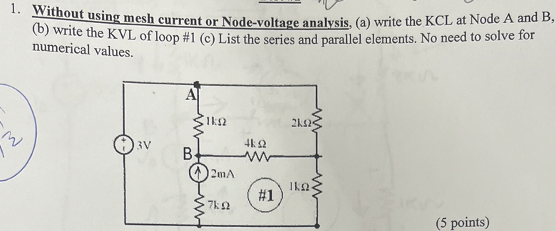 Solved Without using mesh current or Node-voltage analysis, | Chegg.com