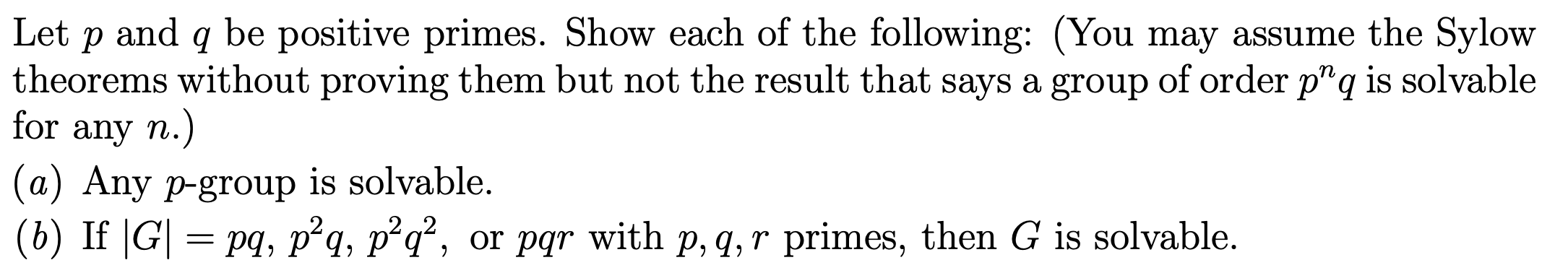 Solved n Let р and q be positive primes. Show each of the | Chegg.com