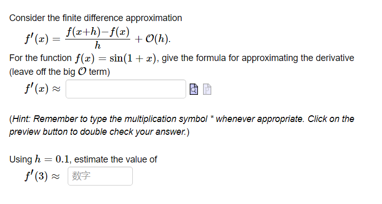 Solved Consider The Finite Difference Approximation 7430