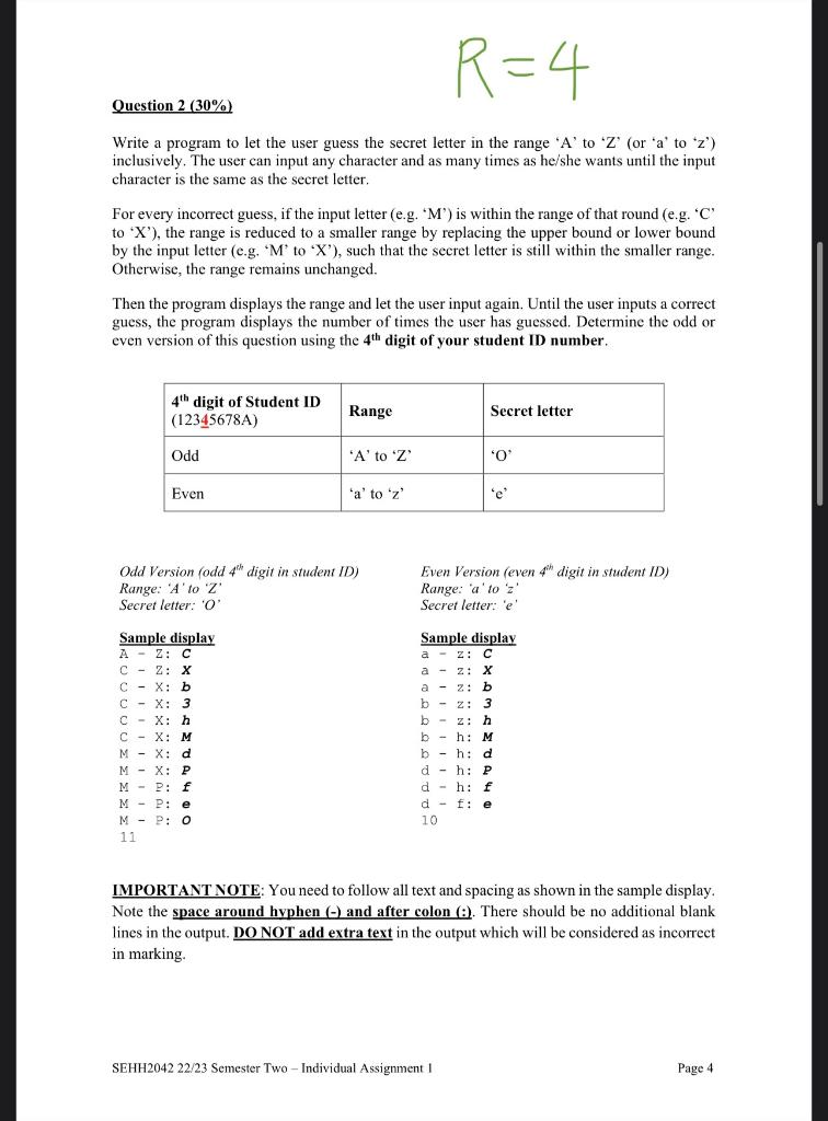 Solved Question 2 30 Write A Program To Let The User Guess