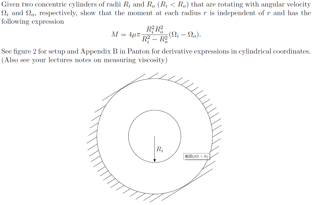 Solved Given two concentric cylinders of radii Ri and Ro(Ri | Chegg.com