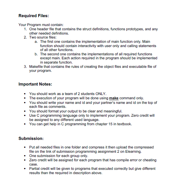 Solved Objective Develop a C program on UNIX system. | Chegg.com