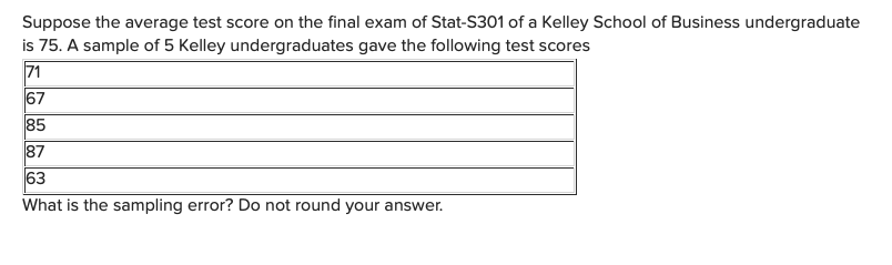 Solved Suppose the average test score on the final exam of | Chegg.com