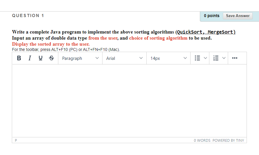 Solved QUESTION 1 0 points Save Answer Write a complete Java | Chegg.com