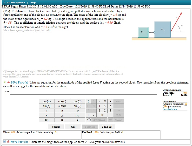 Solved Class Management | Help ETA 5 Begin Date: 9/25/2019 | Chegg.com