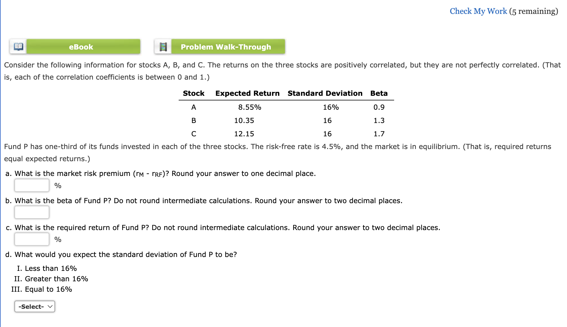 Solved Check My Work (5 remaining) Consider the following | Chegg.com