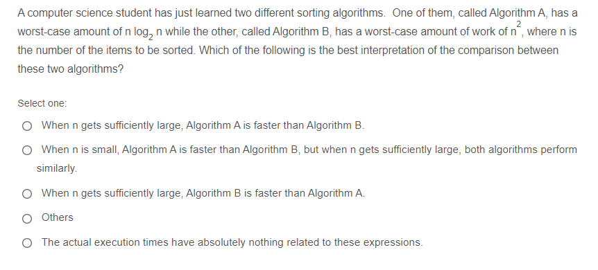 Solved A computer science student has just learned two | Chegg.com