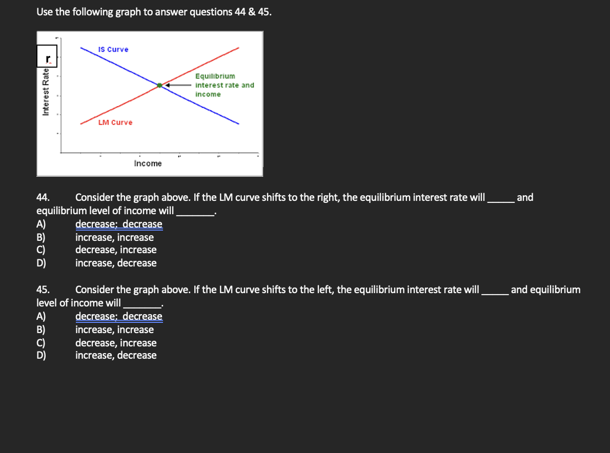 Solved Use the following graph to answer questions 44&45. | Chegg.com