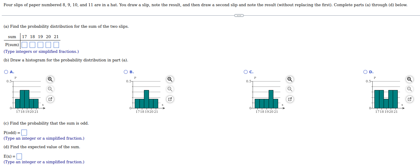 Solved (a) Find the probability distribution for the sum of | Chegg.com