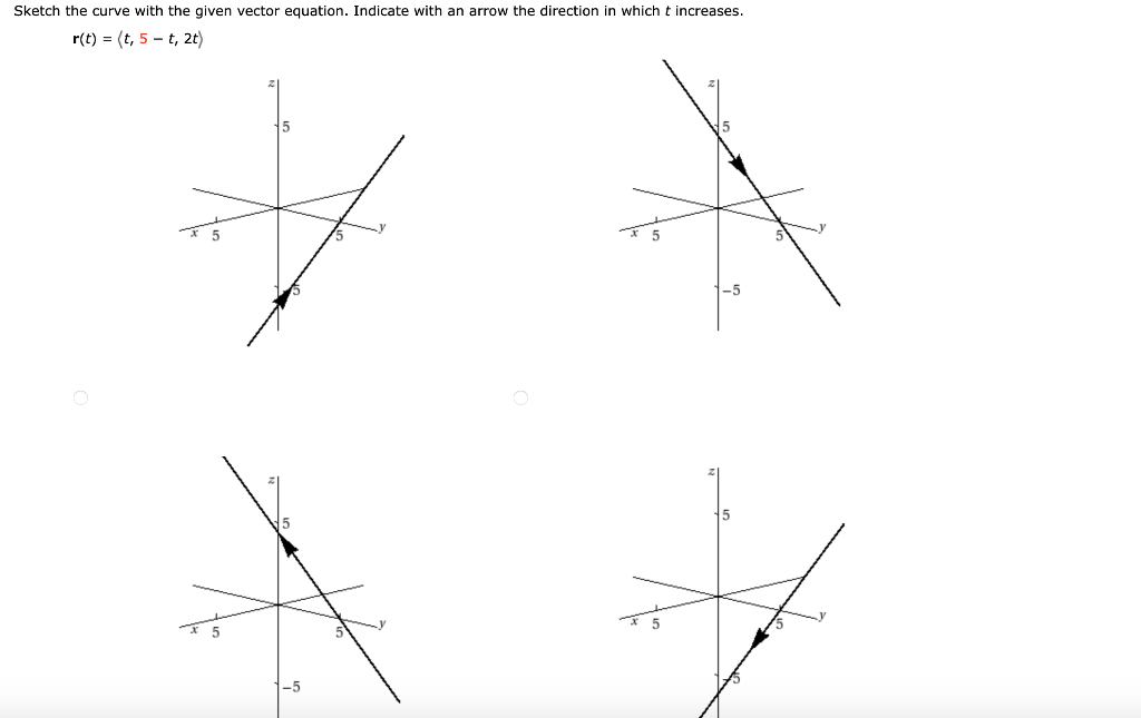 Solved Sketch The Curve With The Given Vector Equation