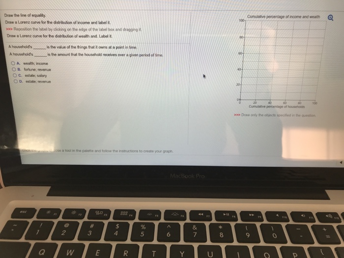 Solved Draw the line of equality Draw a Lorenz curve for the | Chegg.com