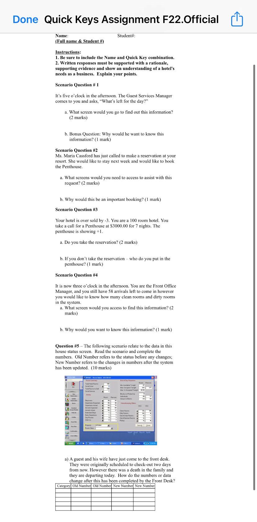 Solved Done Quick Keys Assignment F22.Official b. Bonus | Chegg.com