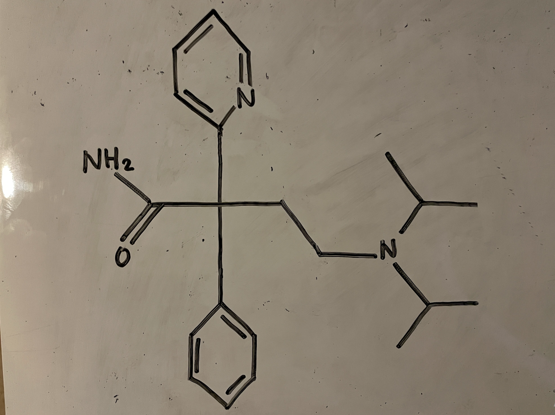 Solved This is the line-angle formula of disopyramide. | Chegg.com