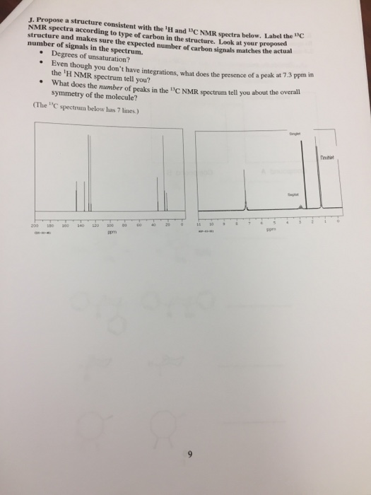 Solved Propose a structure consistent with the^1H and^13C | Chegg.com