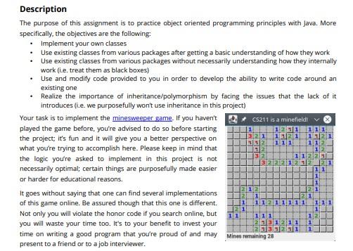 Solved Description The purpose of this assignment is to | Chegg.com