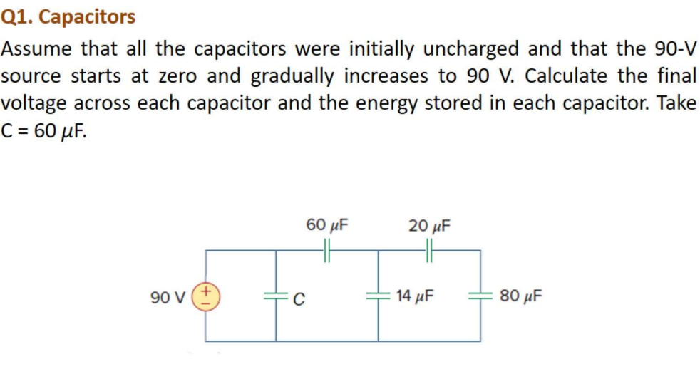 Solved Q1. Capacitors Assume that all the capacitors were | Chegg.com