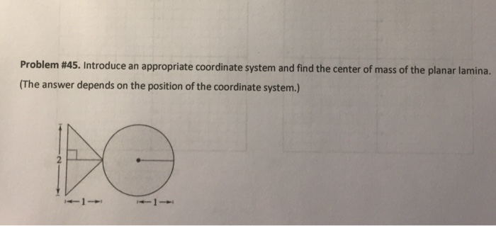 Solved Problem #45. Introduce an appropriate coordinate | Chegg.com