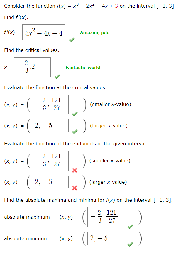 Solved Consider the function f(x)=x3−2x2−4x+3 on the | Chegg.com