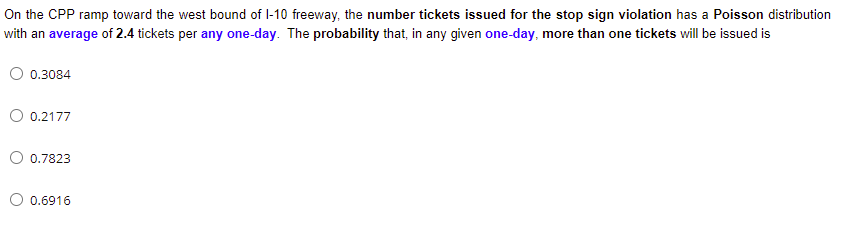 Solved On the CPP ramp toward the west bound of l-10 | Chegg.com