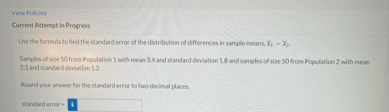 Solved Standard Error From A Formula And A Bootstrap 4370