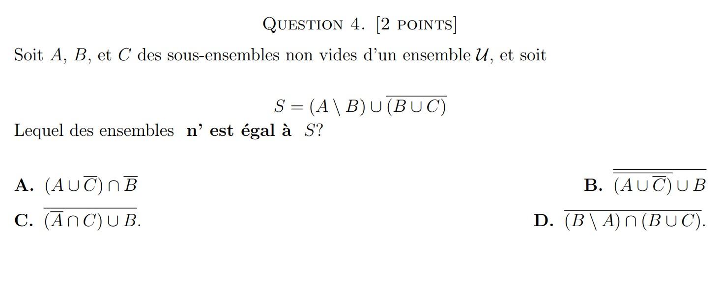 Solved Let A, B, and C be non-empty subsets of a set U, and | Chegg.com
