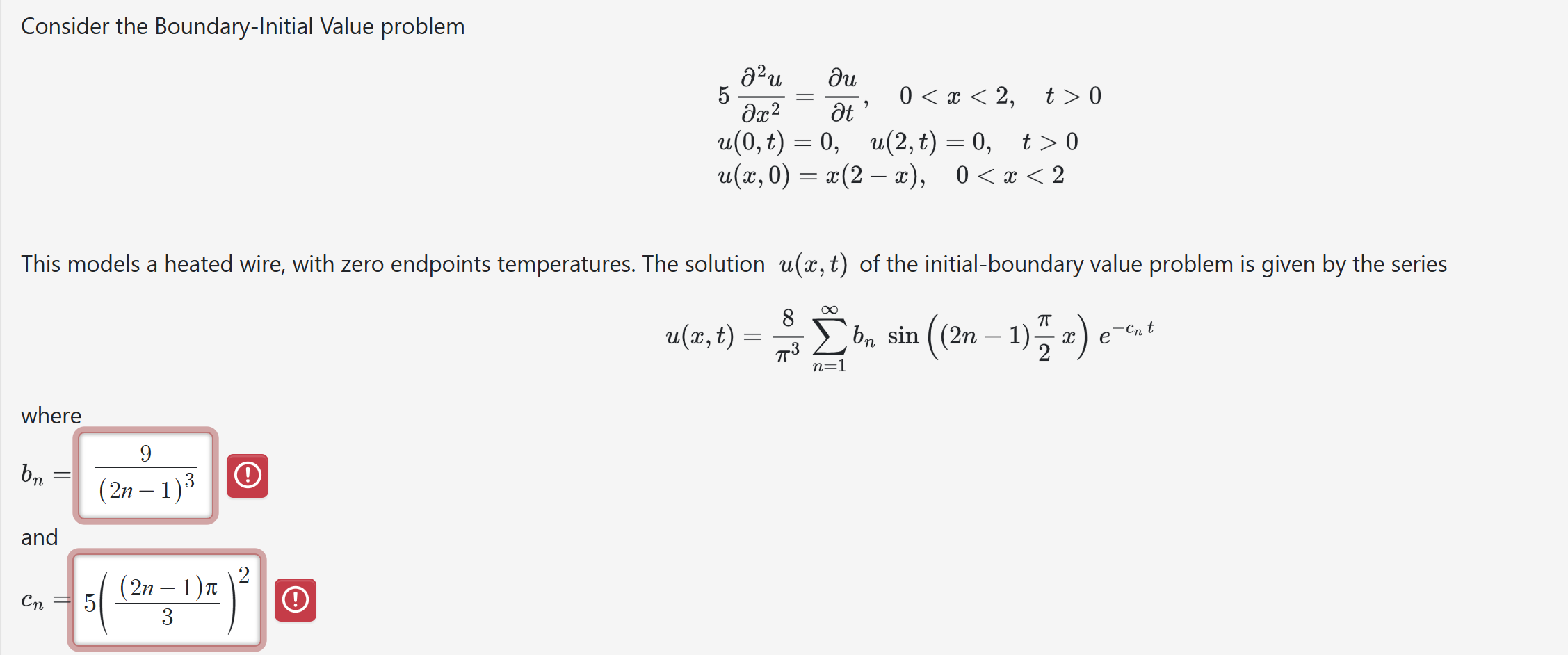 Solved Consider the Boundary-Initial Value | Chegg.com