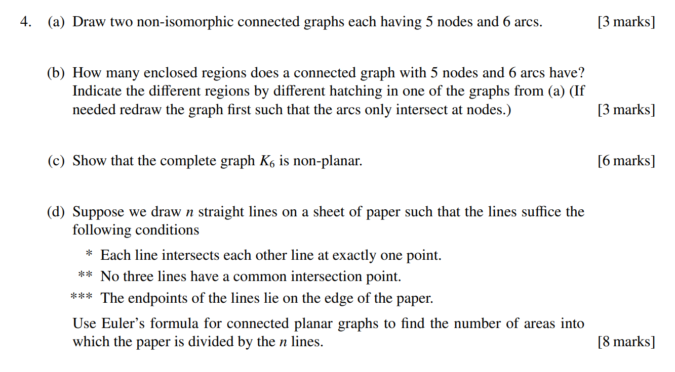 Solved 4. (a) Draw two non-isomorphic connected graphs each | Chegg.com