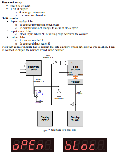 Solved Design display "OPEN' and display 'BLOCK' blocks | Chegg.com
