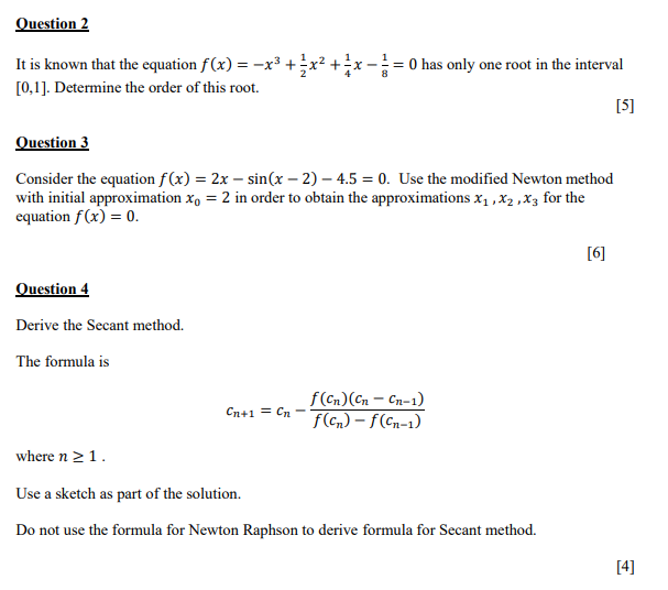 Solved It Is Known That The Equation F X −x3 21x2 41x−81 0