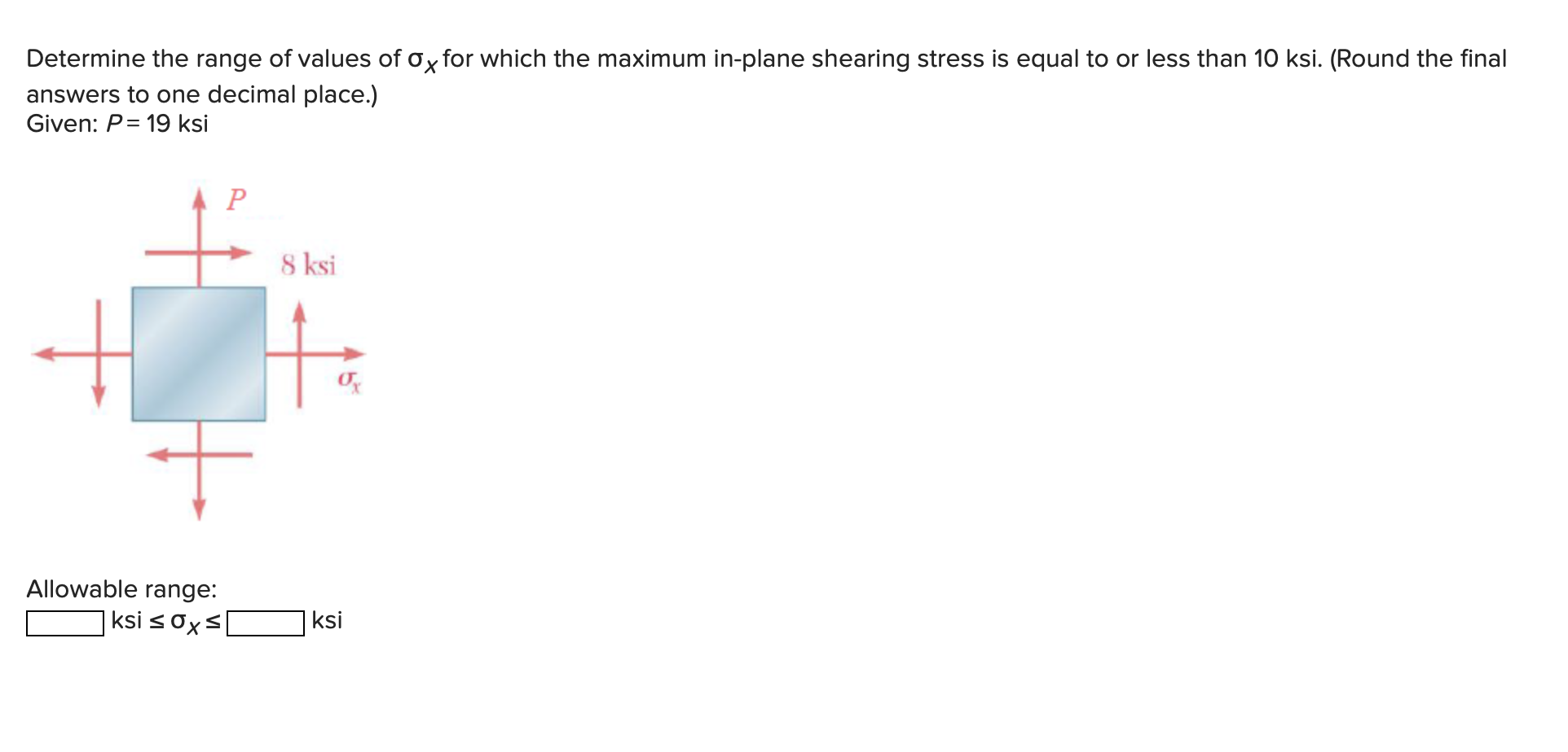 Solved Determine the range of values of Ox for which the | Chegg.com