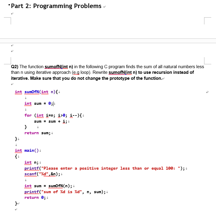 Solved Part 2 Programming Problems Q2 The Function 0583