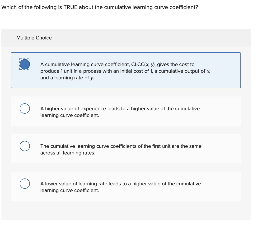 Solved Which of the following is TRUE about the cumulative | Chegg.com