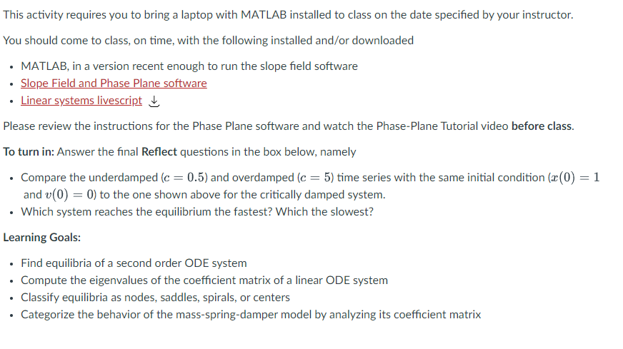 This activity requires you to bring a laptop with | Chegg.com