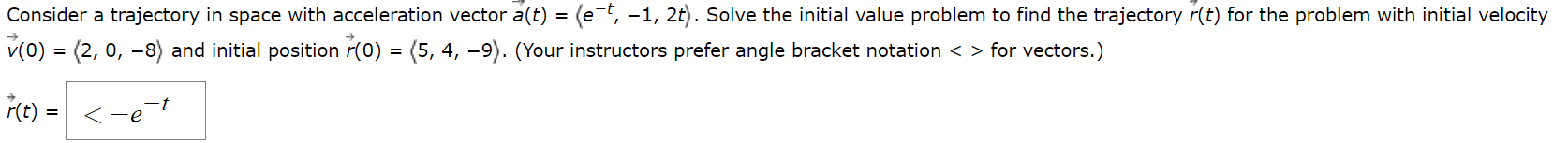Solved Consider a trajectory in space with acceleration | Chegg.com