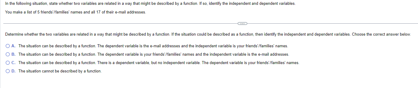Solved In the following situation, state whether two | Chegg.com