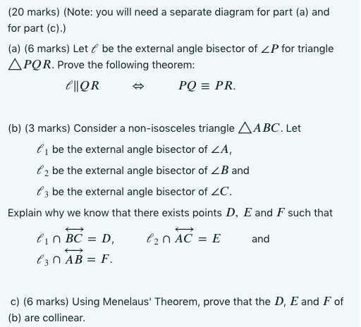 Solved (20 marks) (Note: you will need a separate diagram | Chegg.com Solved (20 marks) (Note: you will need a separate diagram | Chegg.com