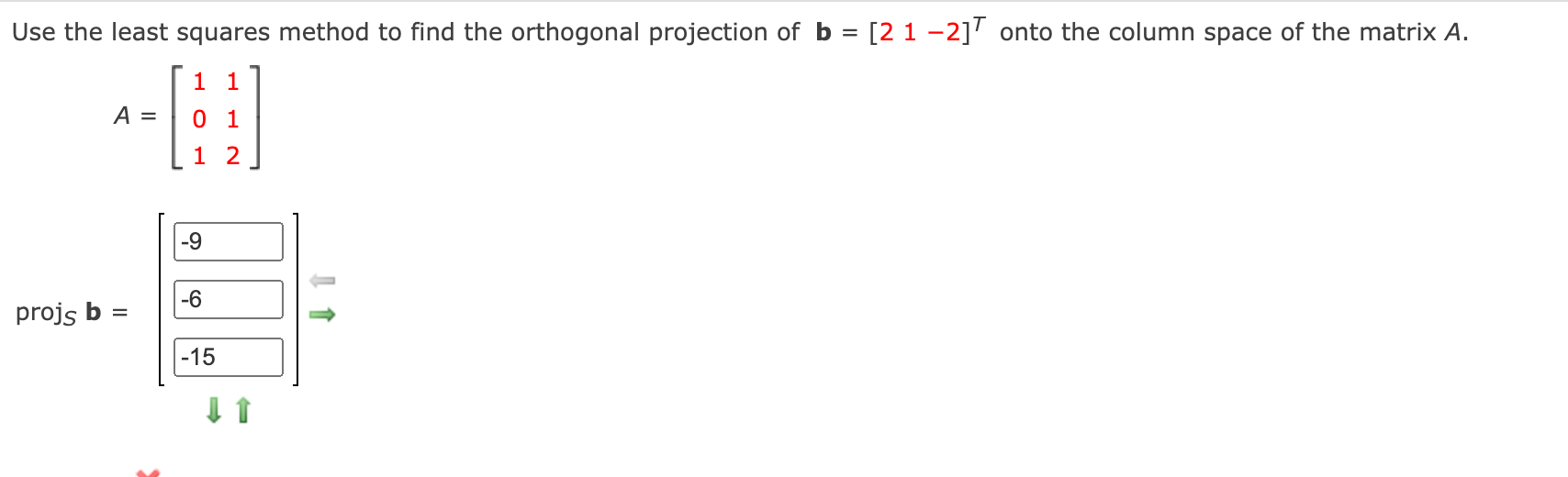 Solved Use the least squares method to find the orthogonal | Chegg.com