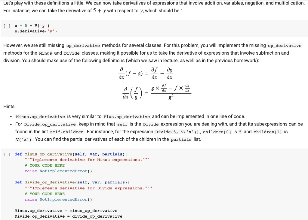 In Python Please; Thank You! class Expr: | Chegg.com