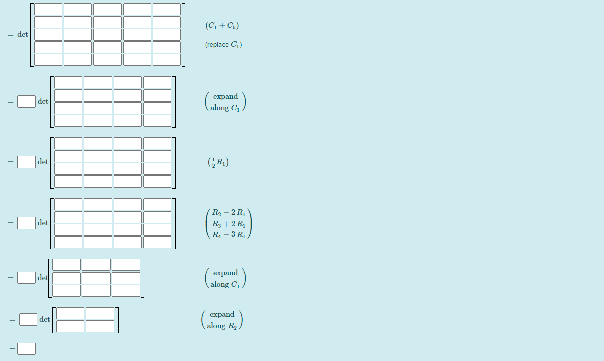 Solved Example: Compute the determinant of the matrix 2 -2 4 | Chegg.com
