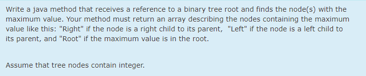 Solved Write a java method that receives a reference to a | Chegg.com