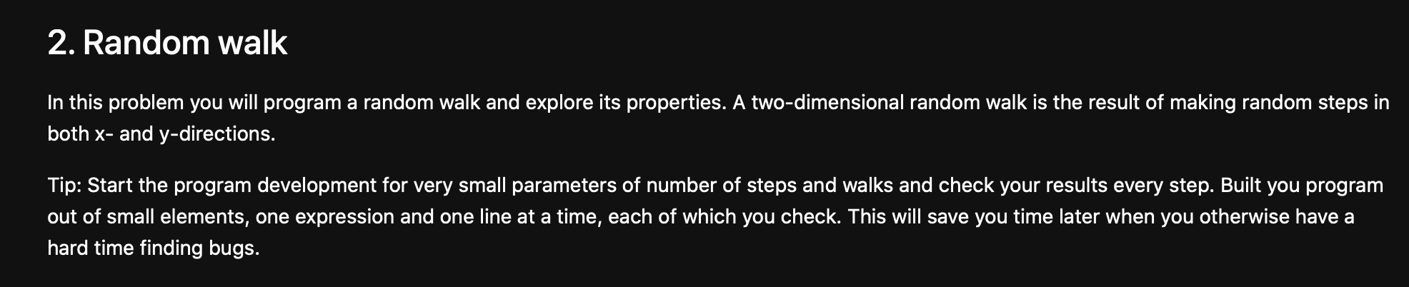 2. Random walk In this problem you will program a | Chegg.com