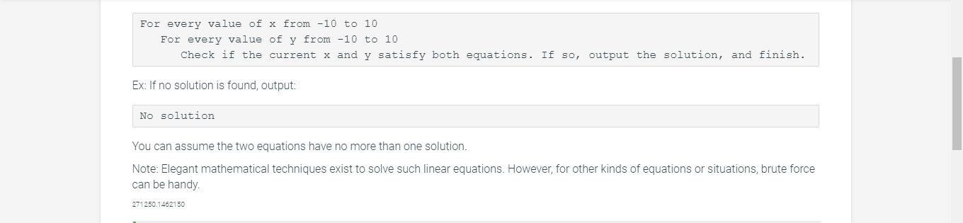 4.19 LAB: Brute force equation solver Numerous | Chegg.com