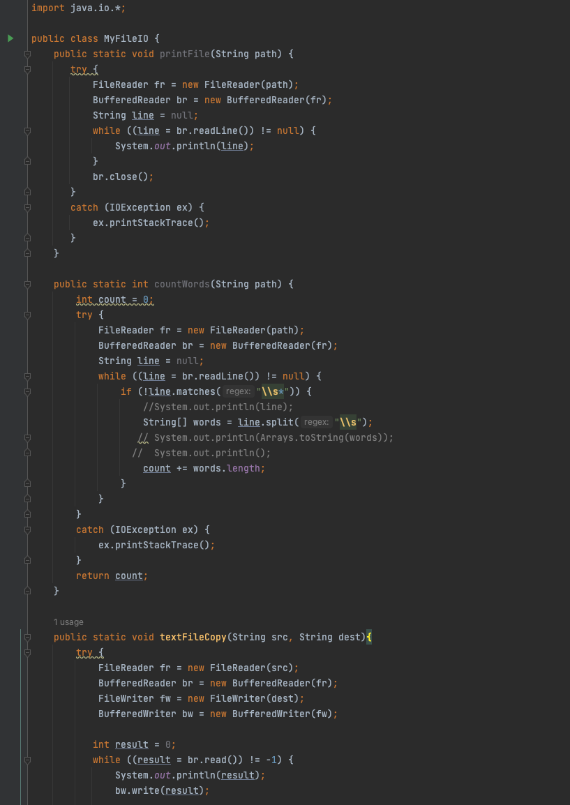 Solved Copy the MyFilelO class from the ca9 package to | Chegg.com