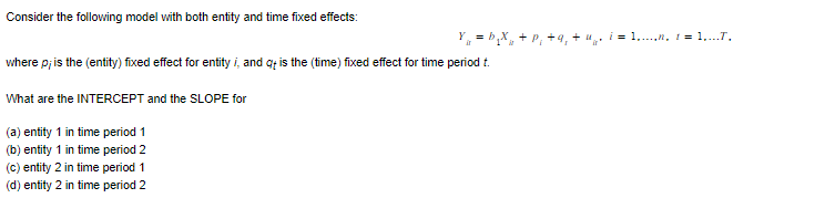 Solved Consider the following model with both entity and | Chegg.com