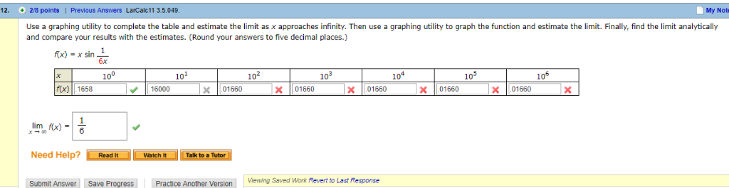 Solved Use A Graphing Utility To Complete The Table And