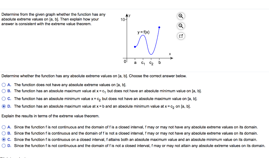 Solved Determine from the given graph whether the function | Chegg.com