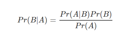Solved In terms of Bayes’ Theorem, why Pr(B|A) is greater | Chegg.com